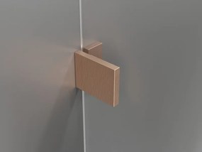 Mexen Lunar sprchová stěna Walk-in pravá 80 x 200 cm, transparentní 8 mm, kartáčovaná měď - 830-080-000-65-00-P
