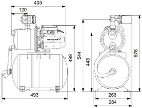 Grundfos JP 4-47 PT-H 20L Domácí vodárna 99463875