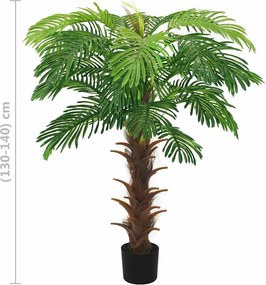 Umělý cykas japonský s květináčem 140 cm zelený 336307