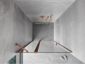 Mexen Otevírací sprchové dveře MIST (1d+1s) 80x200 cm 6mm broušená měď, průhledné, 8A4-080-000-65-00