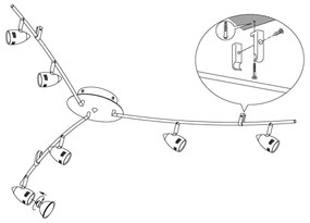 Eglo 92645 - LED Bodové svítidlo MAGNUM 6xGU10/3W/230V