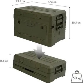 NILS Camp NCB4003 Skládací box s víkem 42L zelený