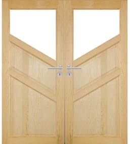 Archo - Dvoukřídlé dřevěné dveře dýhované z borovice Fresno 105555