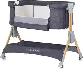 CHIPOLINO Postýlka SleepNFold 2v1 Charcoal / Přístavná k posteli / 6 v