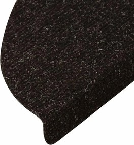 Samolepicí nášlapy na schody 15 ks 56x17x3 cm antracitové 136389