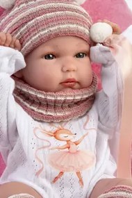 Llorens 63512 NEW BORN HOLČIČKA - realistická panenka miminko s celovi
