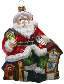 Vánoční figurka Santa s hodinami