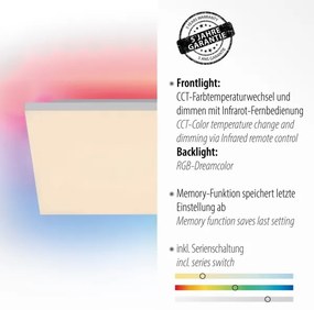 Leuchten Direkt 15561-16-LED RGB Stmívatelné stropní svítidlo CONRAD 27W/230V+DO