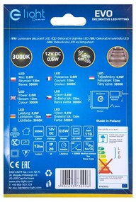 Schodišťové LED svítidlo Evo, 1x LED 0,6w, 3000k, s