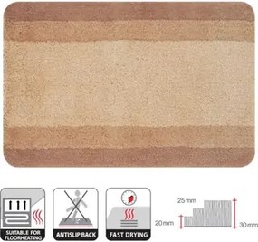 Spirella BALANCE koupelnová předložka 55 x 65 cm béžová / polyester /