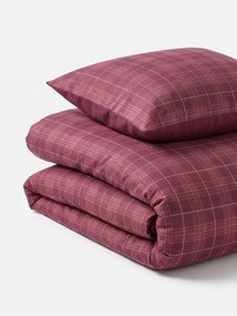Sinsay - Povlečení s kostkovaným vzorem - kaštanová
