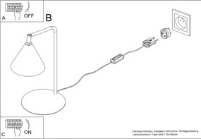 Sollux Lighting Stolní lampa NOX světle modrá