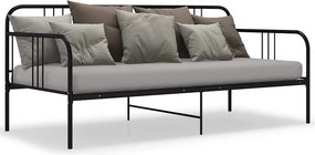 Rám postele bez matrace černý kov 90 x 200 cm 324749