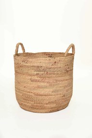 Kulatý koš DORMANTE, vodní hyacint, 45x38 cm, natur