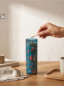 Sinsay - Vánoční vonná svíčka Cinnamon - námořnická modrá