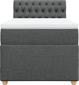 Box spring postel s matrací tmavě šedá 90x190 cm textil 3286543