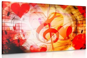 Obraz láska k hudbě - 120x80 cm