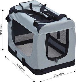Přepravní box fudajo – 50 × 35 × 35 cm, šedá (63349)