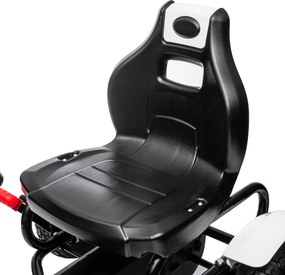 HOMCOM Pedálový Go-Kart pro děti od 5 let – dětské pedálové auto s nastavitelným sedadlem, gumovými pneumatikami a ruční brzdou pro chlapce a dívky, …