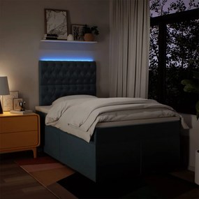 Box spring postel s matrací modrá 120x200 cm textil 3292768