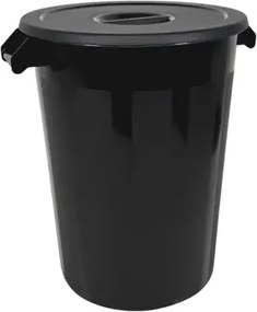 DENOX Odpadkový koš INDUSTRIAL 100 l černá / Ergonomická madla / HDPE