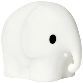 OnaDnes -20% Bílá plastová dětská LED lampa Mr. Maria Elephant 9,5 cm