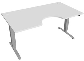 Hobis Motion Elektr. nastavitelný stůl 160x90 - HOBIS ERGO MOTION MSE 3 1600 Dekor stolové desky: bílá, Barva kovové podnože: stříbrná