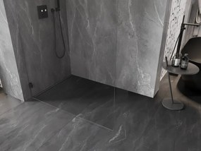 Mexen Lunar sprchová stěna levá 110 x 200 cm, 8mm čiré sklo, černá matná, 830-110-000-70-00-L