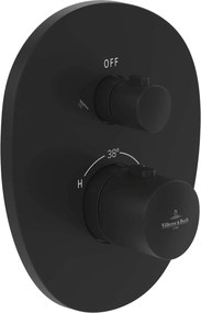 Villeroy & Boch Antao - Termostatická baterie pod omítku, pro 2 spotřebiče, s tělesem, matná černá TVS111003000K5