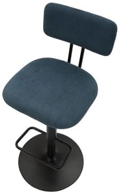 Designová barová otočná židle Caelius modrá