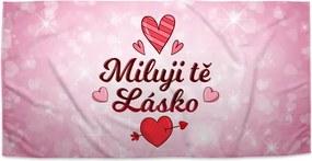 Sablio Ručník Miluji tě, lásko - 50x100 cm