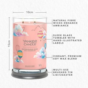 Yankee Candle vonná svíčka Signature Tumbler ve skle velká Watercolour Skies 567g