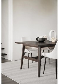 Tmavě hnědý jídelní stůl v dekoru dubu 100x220 cm Plainfield – Rowico