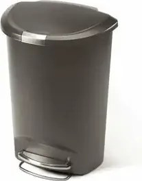 Simplehuman Pedálový odpadkový koš  – 50 l / půlkulatý / šedý plast