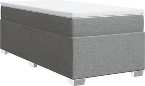 Box spring postel s matrací světle šedá 80 x 200 cm textil 3285088