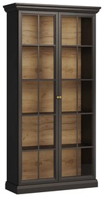 LUCCA c | vitrína W2D s policemi | 102,4 cm | černá
