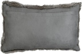 Polštář z králičí kůže Rabbi šedá - 50*30*10cm