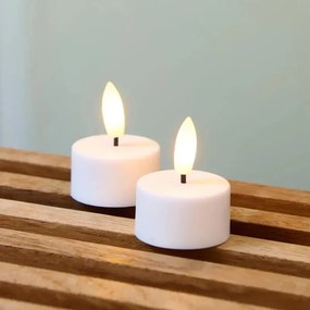 Sada LED čajové svíčky venkovní, na baterie, Ø 4 × 2,2 cm, bílé, CR2450, balení 2 ks