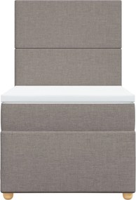 Box spring postel s matrací taupe 90x190 cm textil 3291132