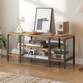 TV stolek Vasagle Werry 120 cm černý/hnědý