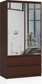 Šatní skříň S90 2D2SZ se zrcadlem wenge