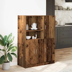 Sada 2 kusů kuchyňských skříněk old wood kompozitní dřevo 3324149