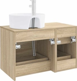 Sada koupelnového nábytku 2 ks Dub sonoma Kompozitní dřevo 3403986