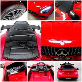 HračkyZaDobréKačky Dětské elektrické autíčko Mercedes AMG GTR červené