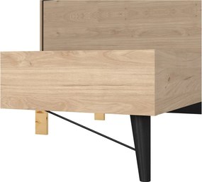Dvoulůžková postel bez roštu v přírodní barvě 160x200 cm Ry – Tvilum