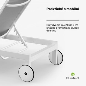 Blumfeldt Lucca Lounge lehátko, 120 kg nosnost, 5 stupňů, vodoodpudivé