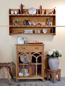 Ratanová antik stolička se zajímavým sedákem Wicker - 46*36*46cm