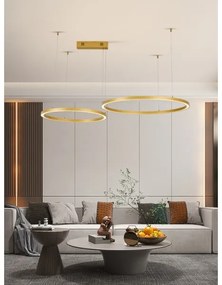 Immax NEO 07218L - LED Stmívatelný lustr FINO 93W/230V 60/80cm zlatá Tuya+DO