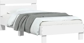 vidaXL Rám postele s čelem a LED osvětlením 90 x 200 cm [838715] Barva: Černá