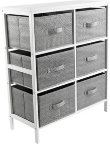 XXXLutz KOMODA, borovice, šedá, bílá, 70/80/30 cm Carryhome - Skříně & regály do dětského pokoje - 004201012004